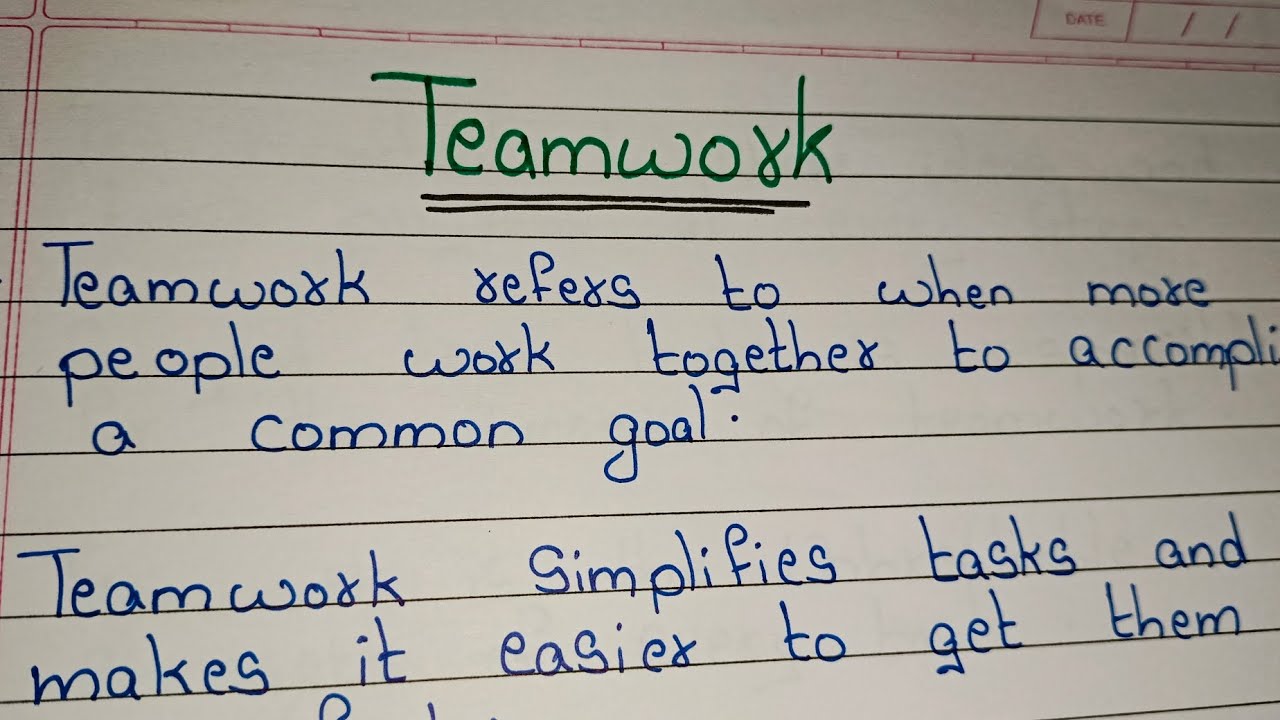 10 lines on Teamwork // Essay on Teamwork in english - YouTube