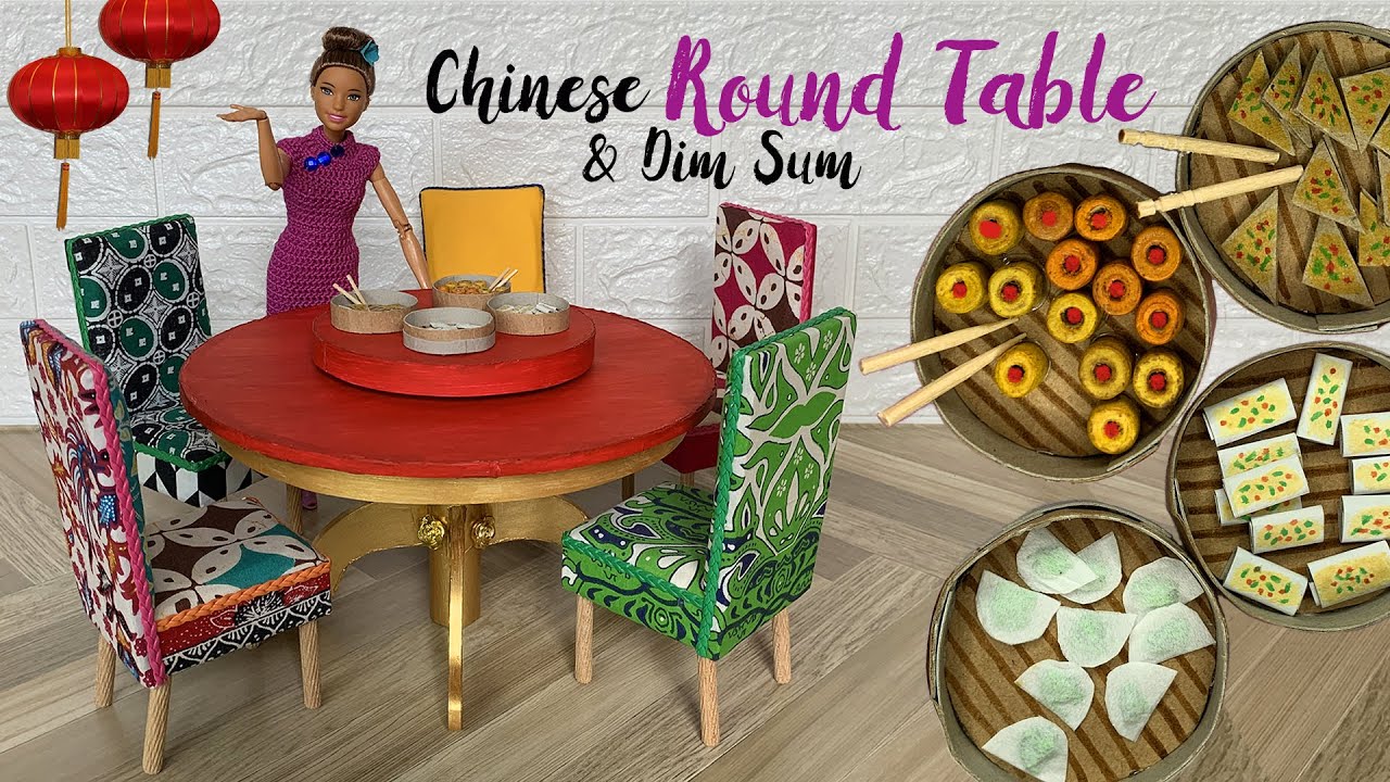 DIY Barbie Chinese Dining Table - YouTube