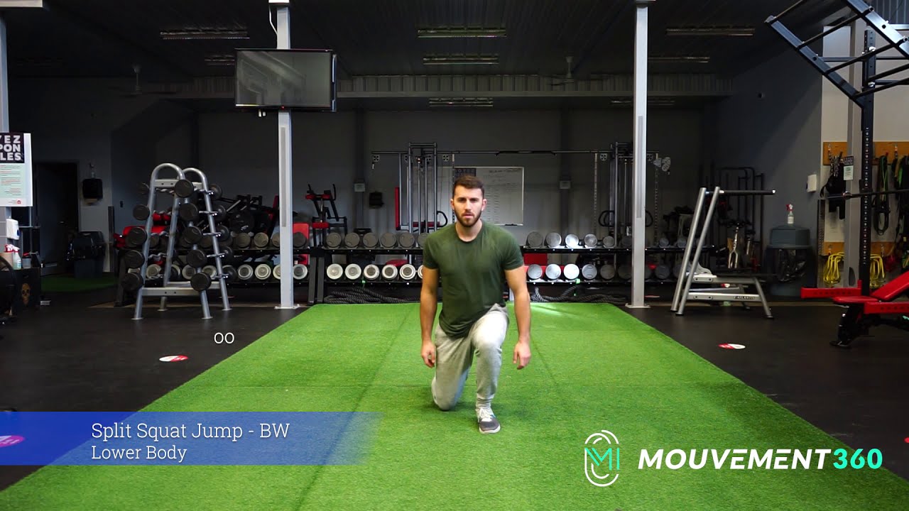 Split Squat Jump - BW - YouTube