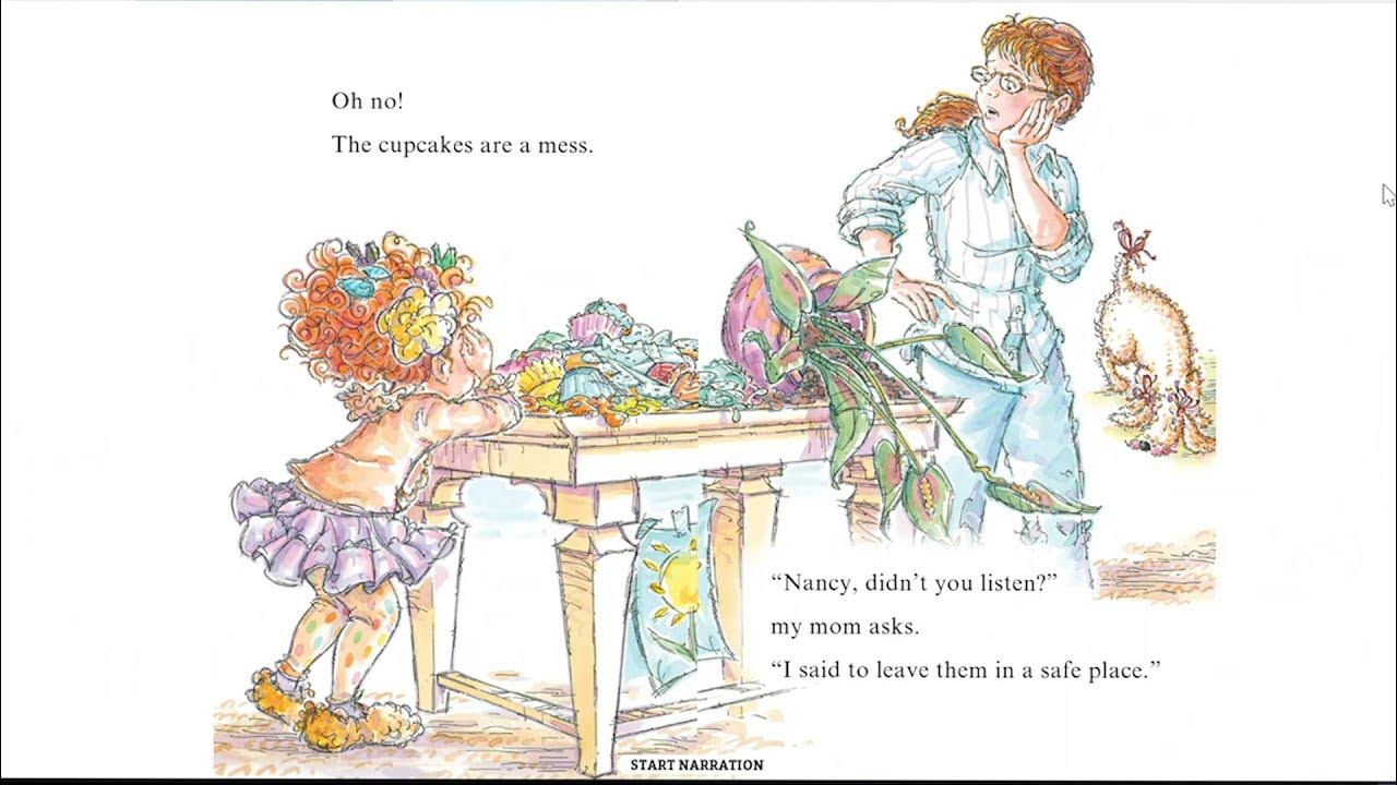 "Fancy Nancy and the Delectable Cupcakes" read by Anne Schafer, Dollar ...