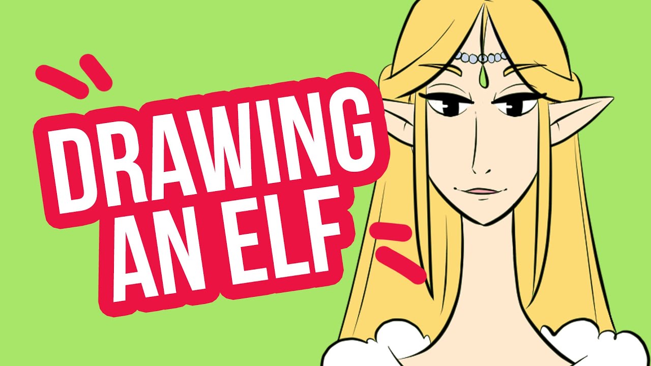 SKETCH AN ELF Face 🧝‍♀️ easy & cute step-by-step tutorial - YouTube
