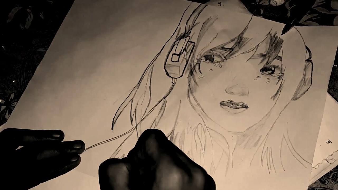 Anime Drawing Time lapse | sketch video | LaxMAN - YouTube