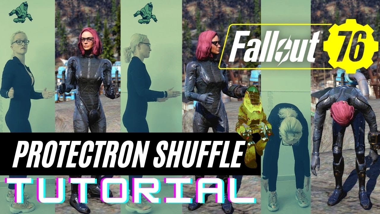 Fallout 76 TUTORIAL Protectron Shuffle Dance Emote In Real Life! - YouTube