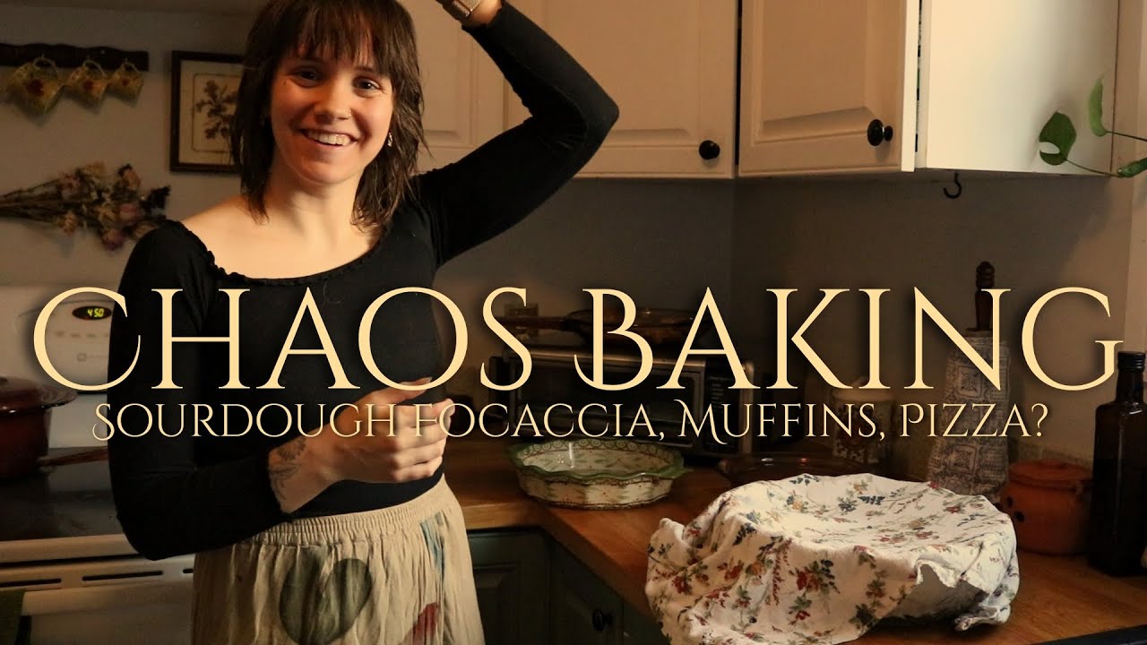 Chaos Baking | Sourdough focaccia, muffins and pizza? - YouTube