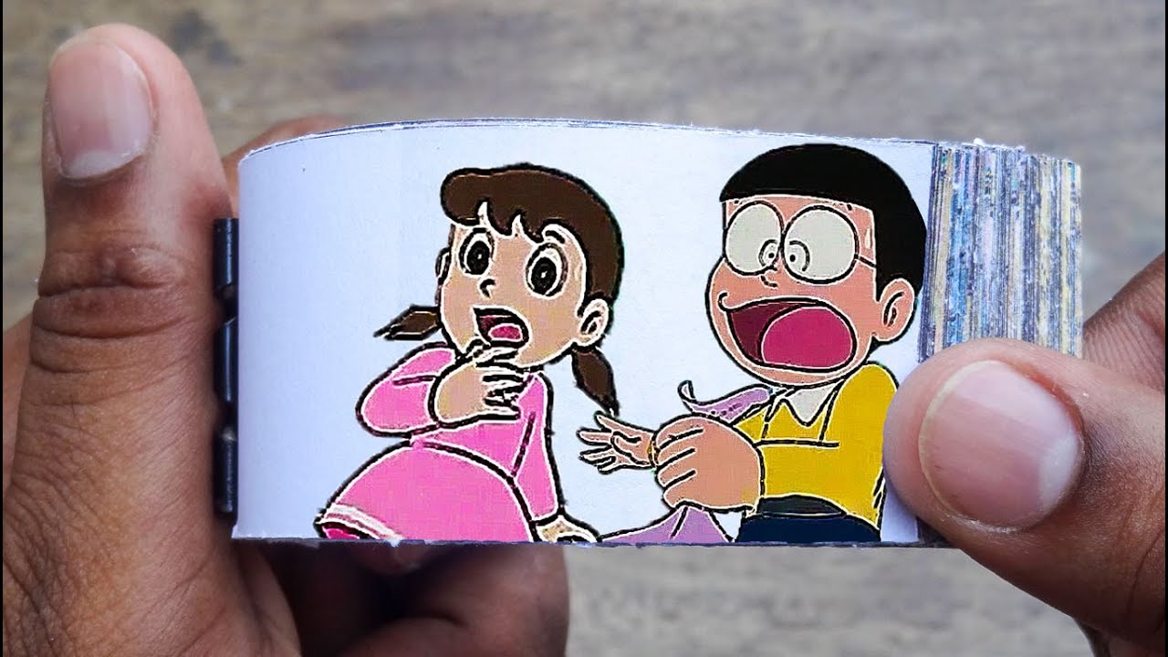 Doraemon Cartoon Flipbook #69 | Scared Shizuka and Nobita Flip Book ...