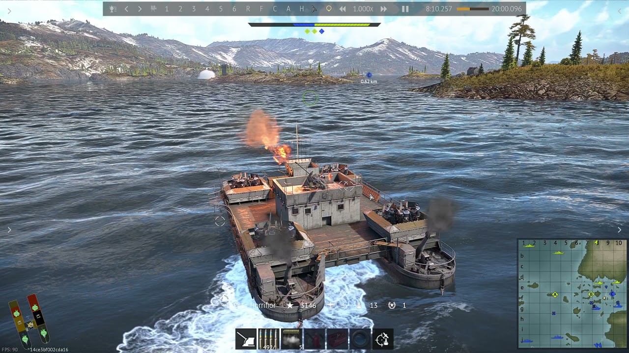 War Thunder: How to use the german AA-Ferries SF40 in naval realistic ...