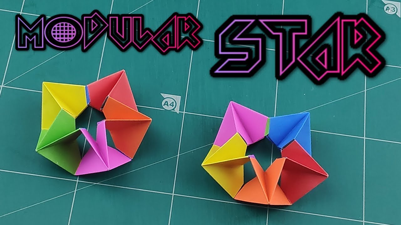 How to Make A Paper Modular Ninja Star - Origami Modular Star Instruction Tutorials | DIY Paper ...