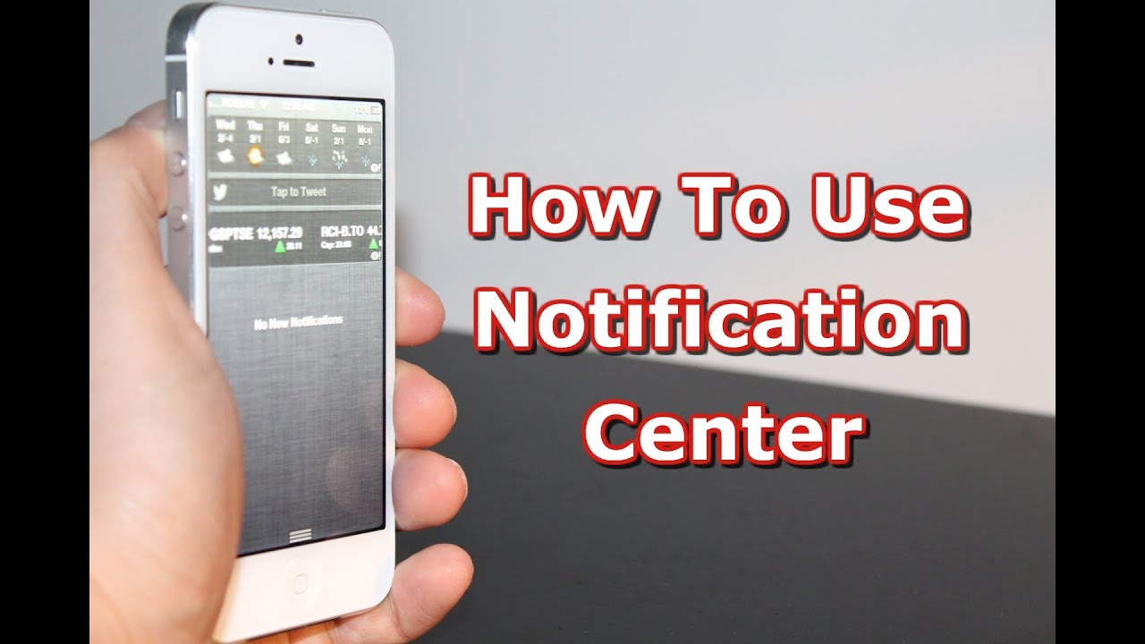 How To Use Notification Center On iPhone - How To Use The iPhone - YouTube