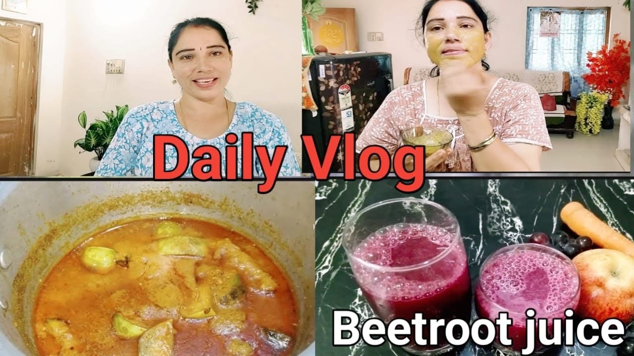 #vlog ||Morning 🌞 vlog Healthy juice 🥤||నూనే వంకాయ curry 👍# ...