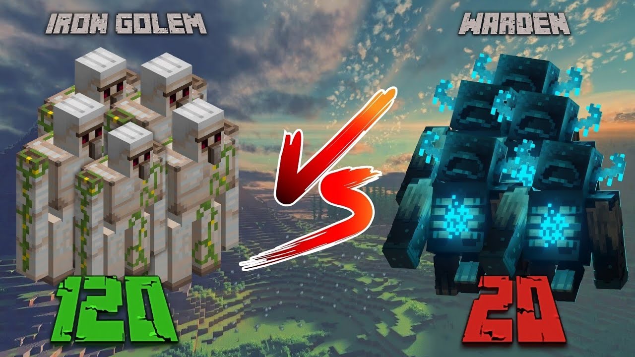 Iron Golem vs Warden - 120 Golems vs 20 Wardens! | Minecraft Battle ...