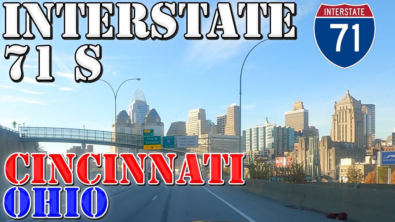 I-71 South - Downtown Cincinnati - Ohio - 4K Highway Drive - YouTube