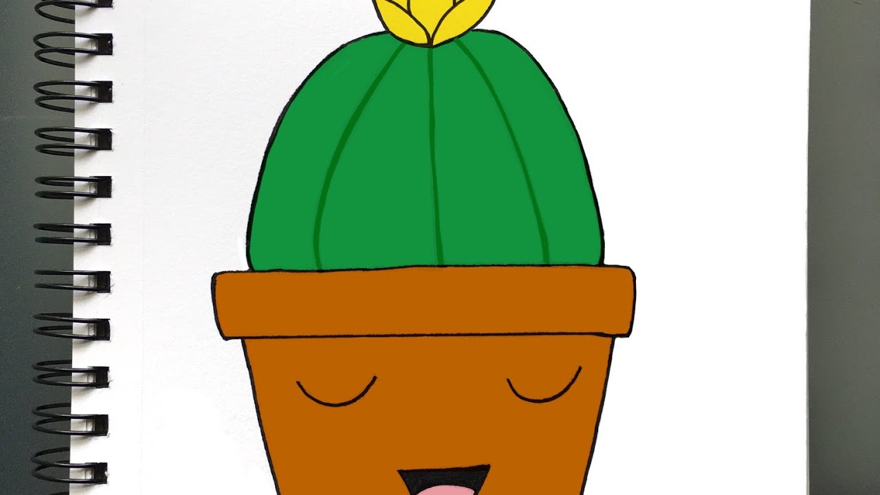 How To Draw A a Prickly Pear Cactus 🌵 - YouTube