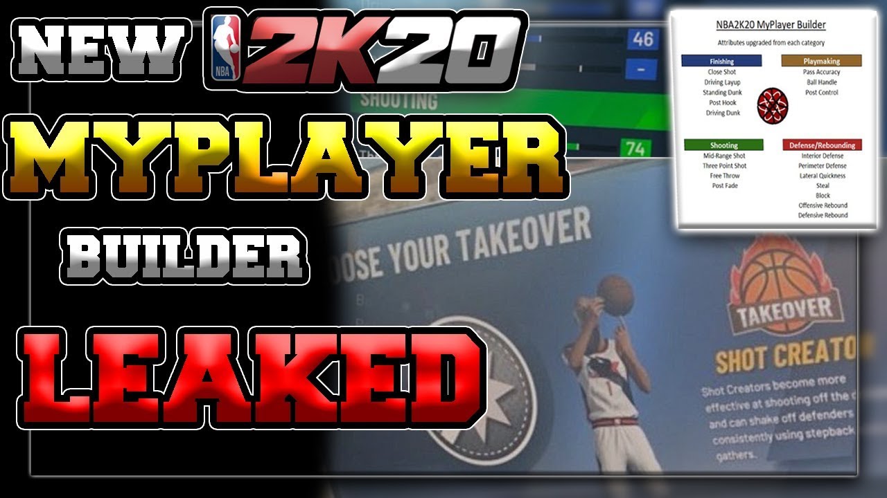 *NEW* NBA 2K20 MYPLAYER BUILDER LEAKED!! NEW TAKEOVER SYSTEM ALLOWS FOR ...