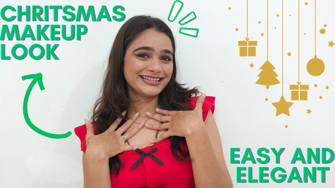 🎄Christmas Glam: Festive Makeup Look to Shine This Holiday Season! # ...