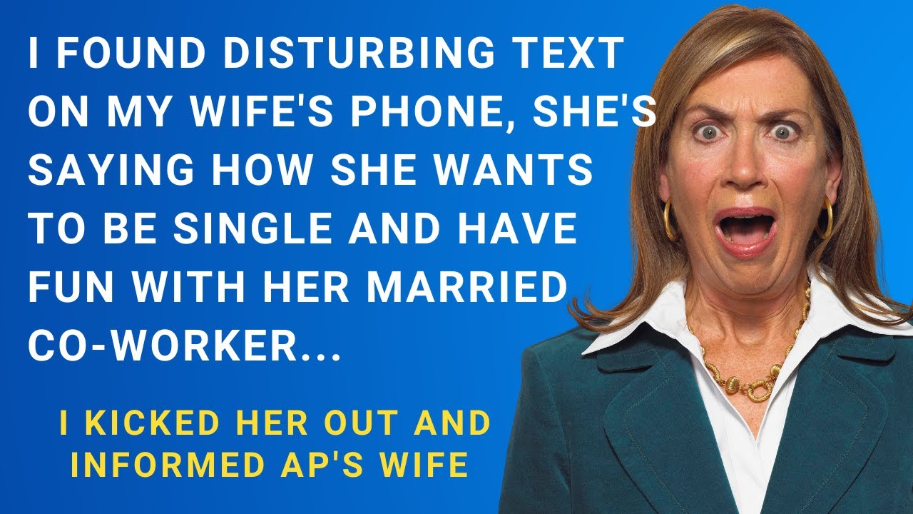 Found damaging text messages on my wife's phone, proving that she's ...
