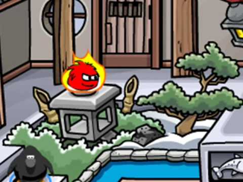 Club Penguin NINJA Black Puffle Spotted on Fire at the Ninja Hideout ...