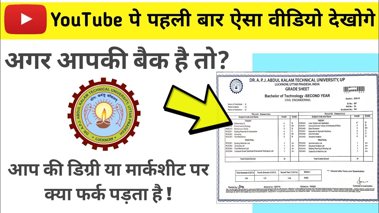 AKTU Back Or Carry Over Effect On Your Degree Marksheet aktu-back-or-carry-over-effect-on-your-degree-marksheet