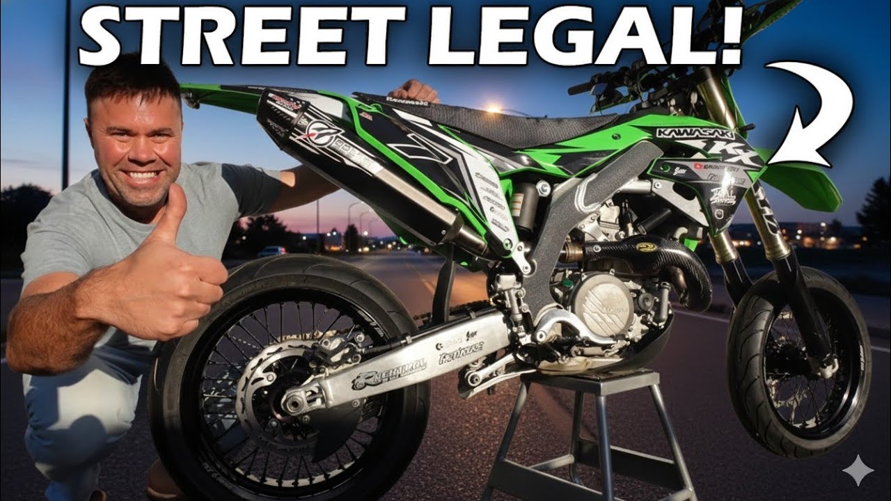 Making My Dirt Bike Street Legal! (dirt bike to supermoto build) - YouTube