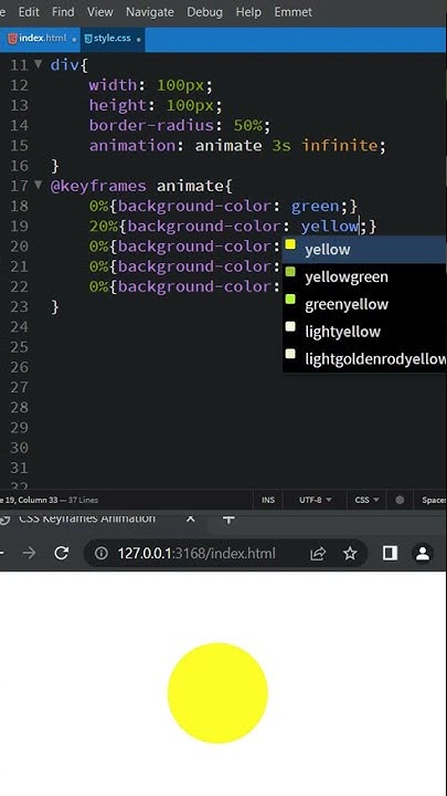 CSS Looping Background Color Animation - YouTube