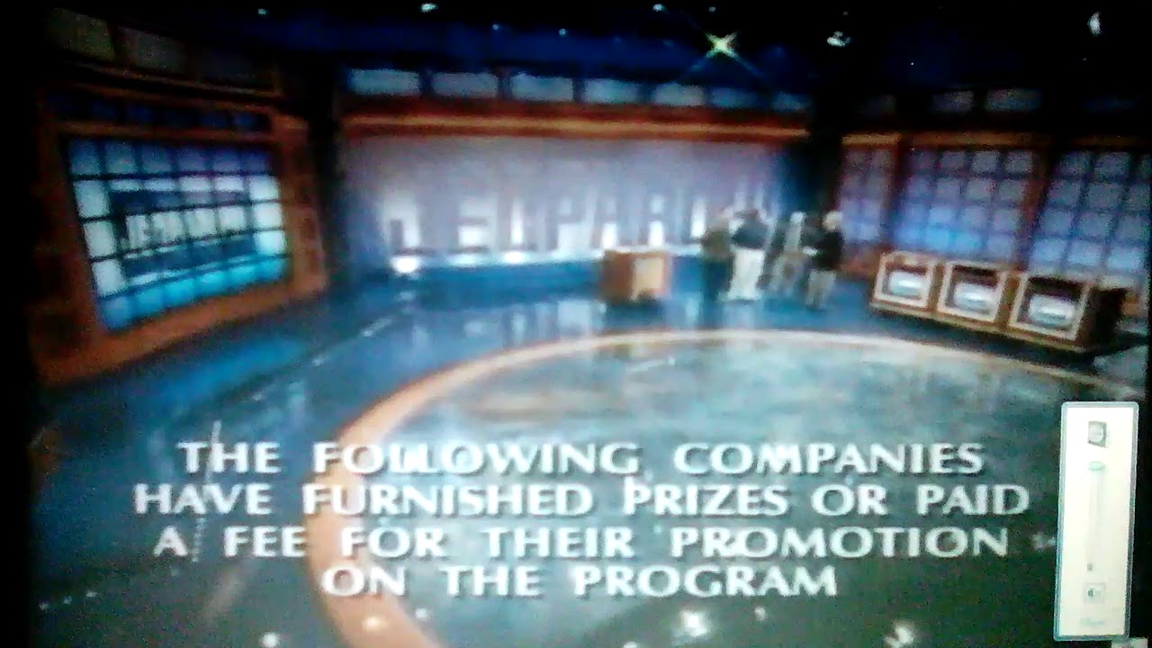 Jeopardy! Closing Credits (September 10, 2001) - YouTube