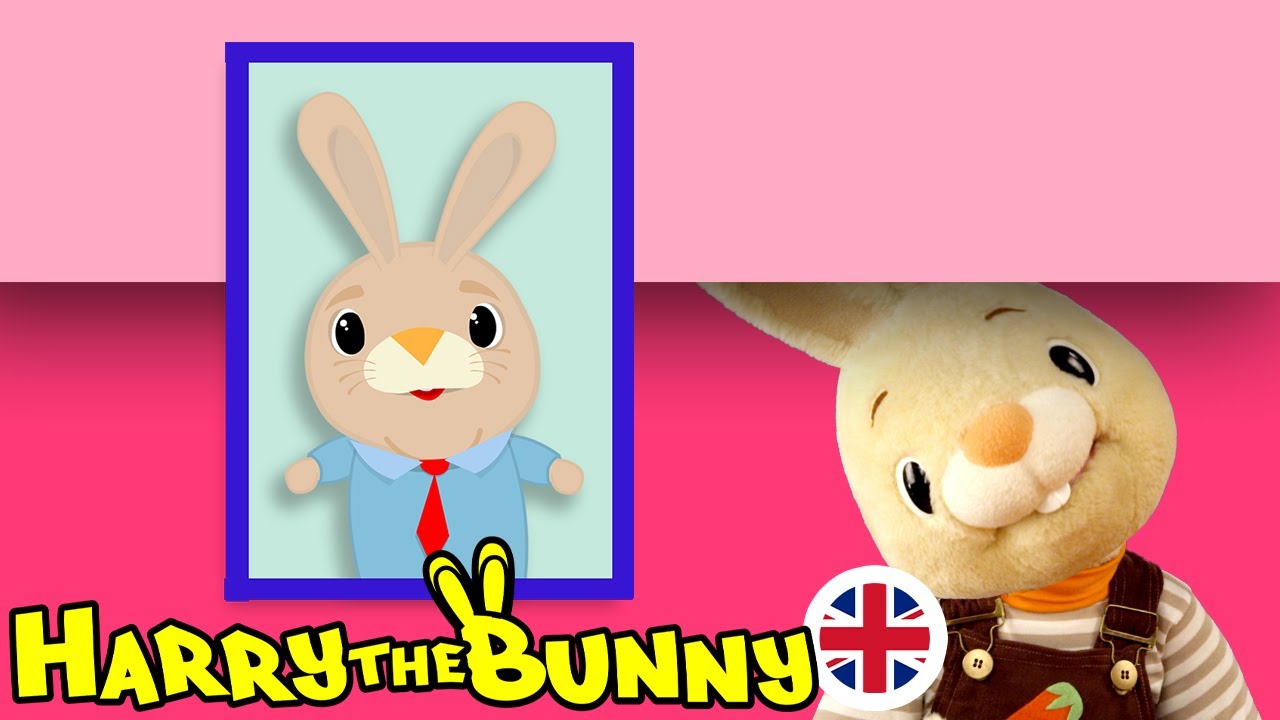Baby Learning First Words w Harry the Bunny | Prepositions & Family ...
