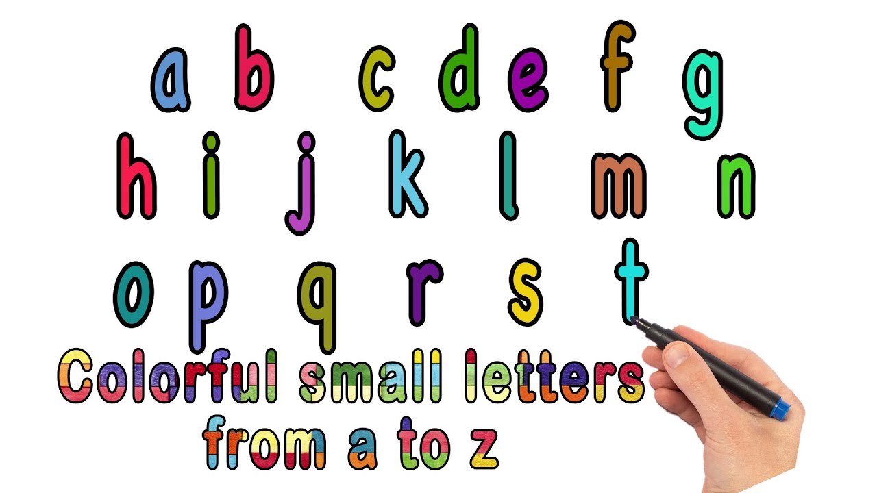 abcd | Learn abcd | Write Colorful Letters A to Z | Small Letters ...