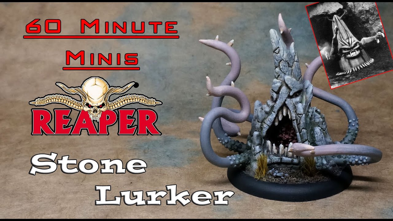 Painting a Reaper Stone Lurker (D&D Roper) - YouTube