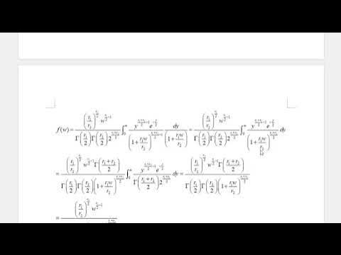 확률변수의 변환 IV (F분포) (Transformations of random variables IV (F distribution)) - YouTube