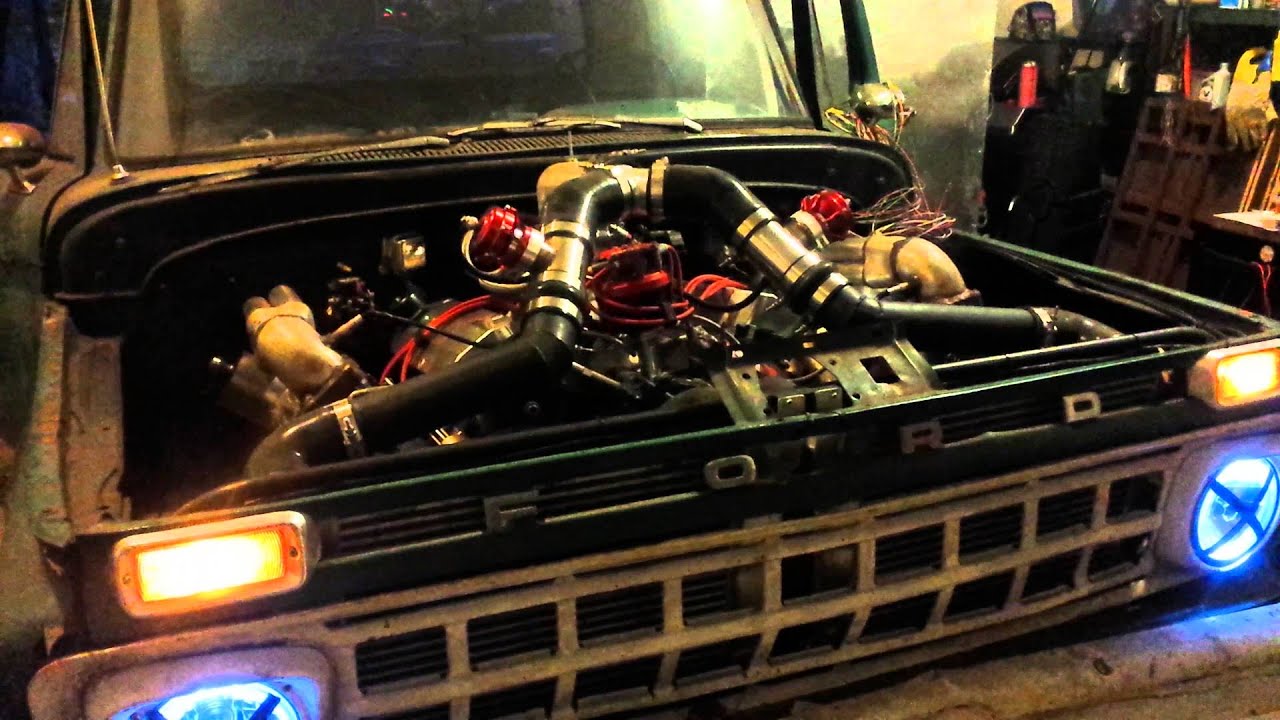 1965 F100 460 Twin Turbo Idle - YouTube