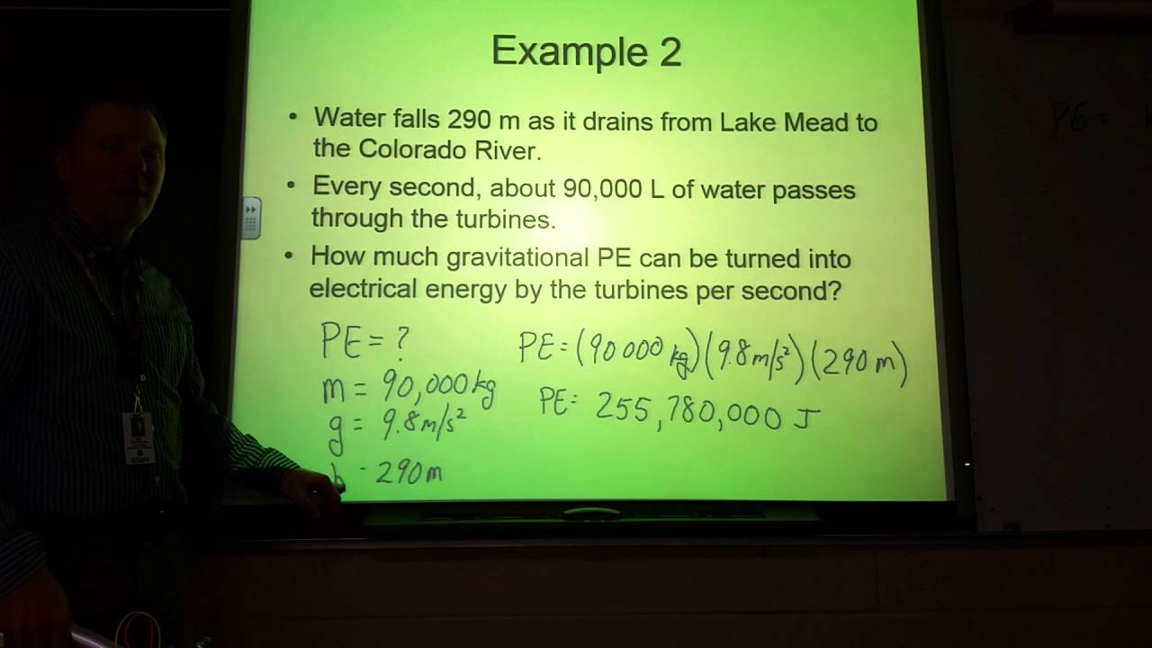 Example PE and KE Calculations - YouTube