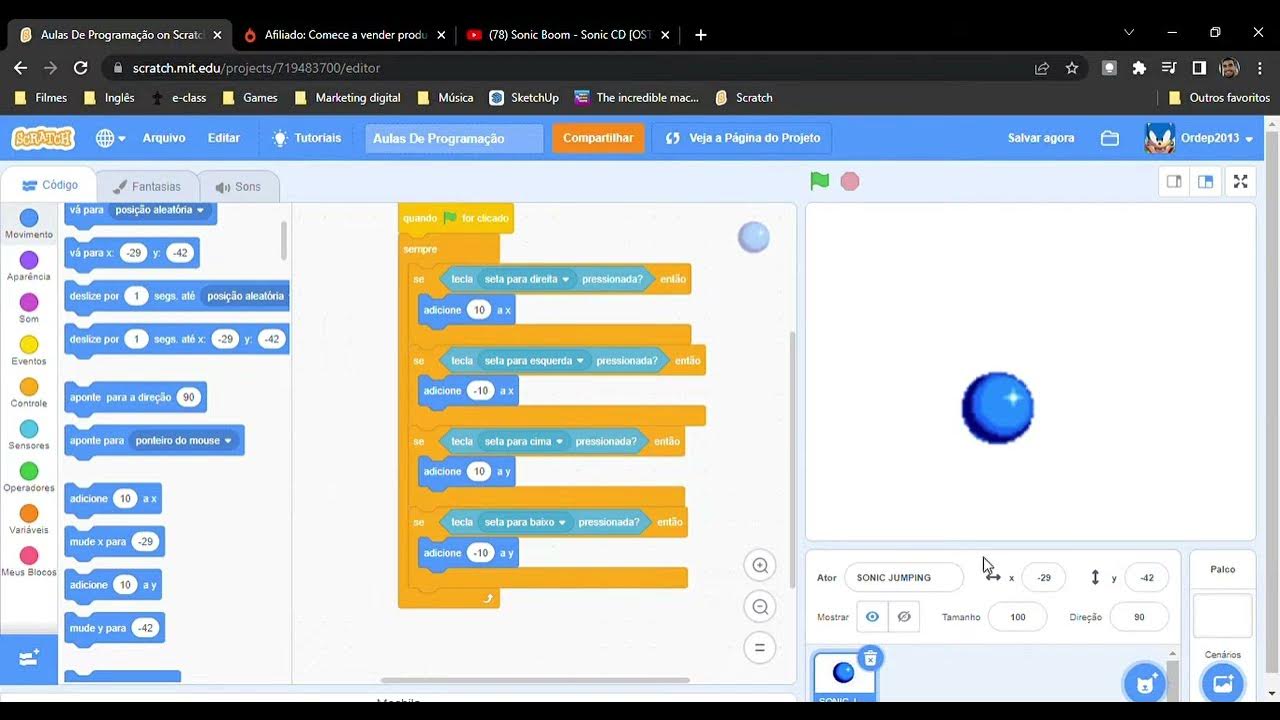 Aula 1 de Programação no Scratch - movimentando personagens - YouTube