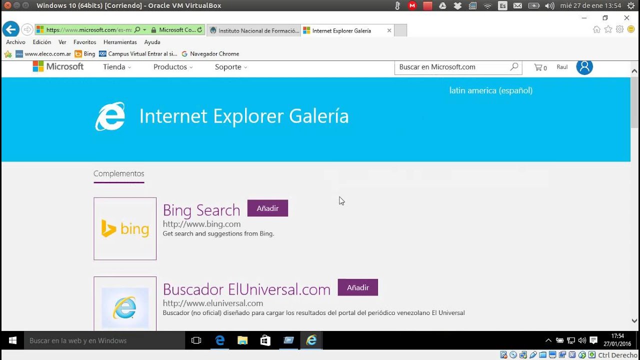Añadir motores de busqueda en Internet Explorer 11 (enero 2016) - YouTube
