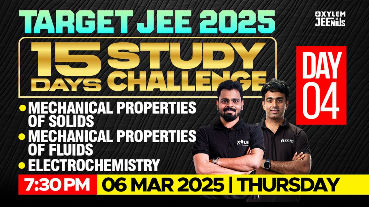 TARGET JEE 2025 | 15 DAYS STUDY CHALLENGE | CHEMISTRY AND PHYSICS ...