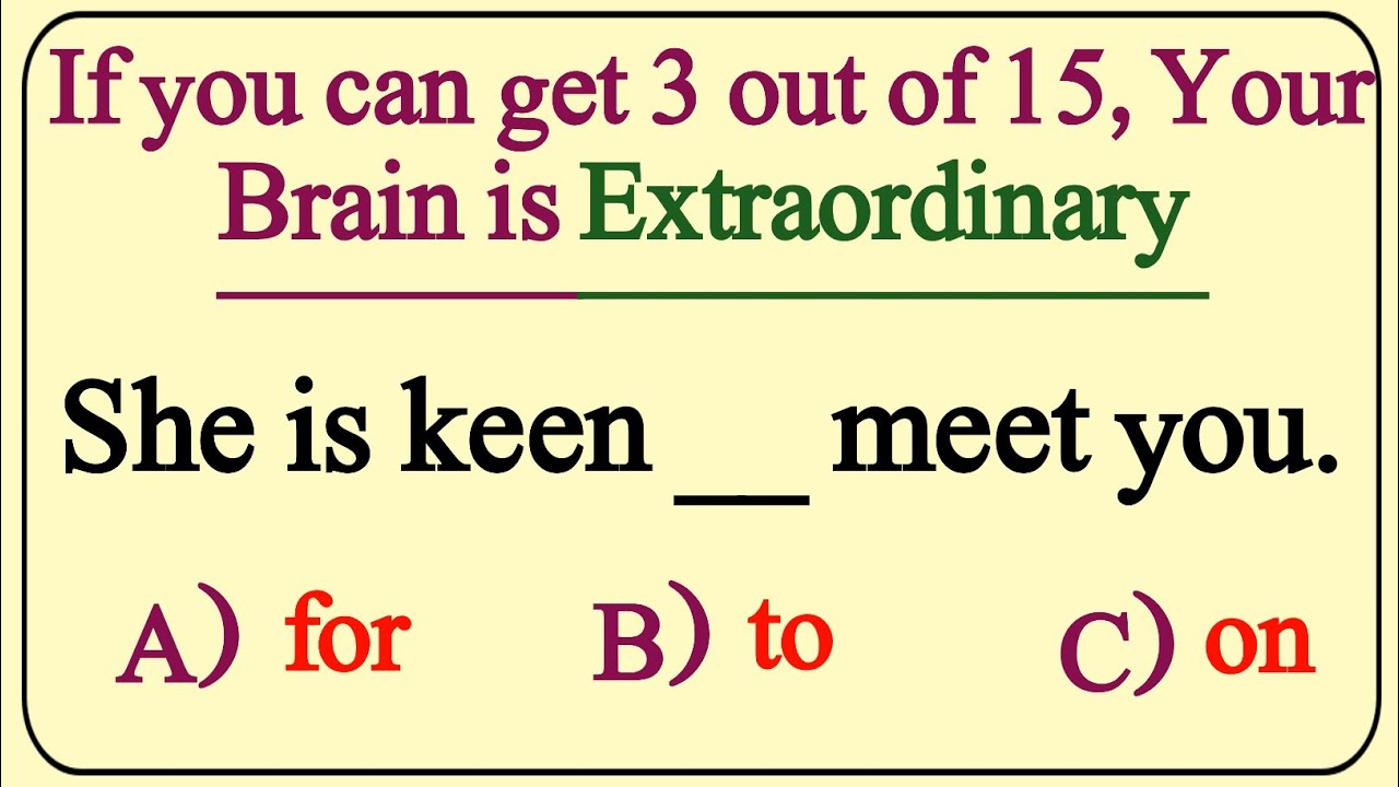 IF You Can get 3 out of 15, Your brain is Extraordinary #quiz - YouTube