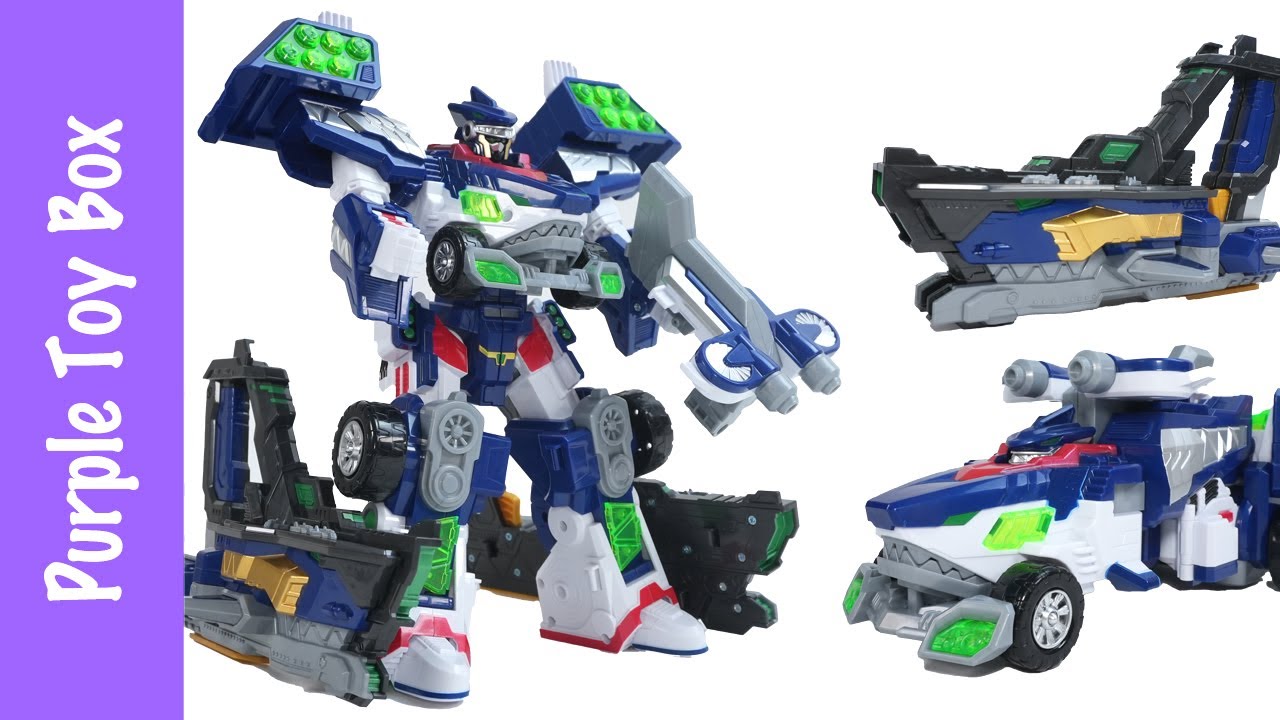 Mini Force V Rangers 1 Dino Combination 샤크로스브이 미니특공대 브이레인저스 - YouTube