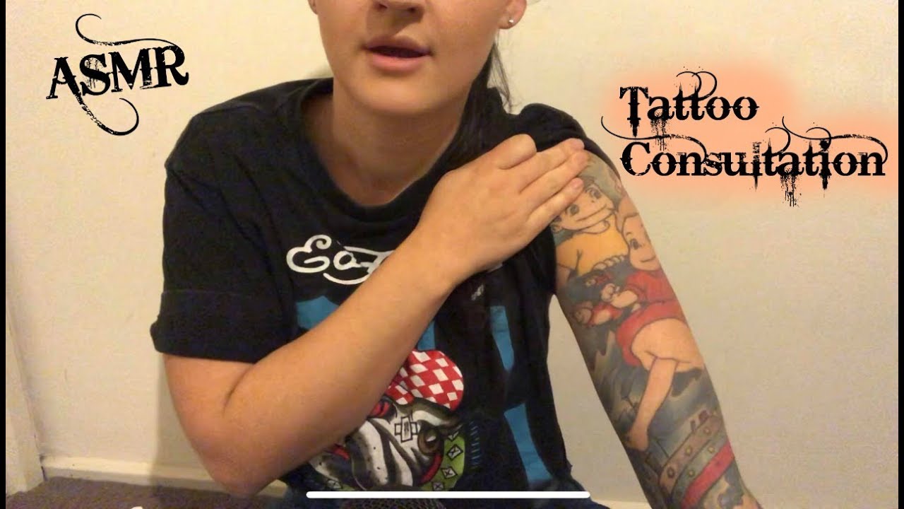 ASMR - Tattoo consultation Roleplay (gum chewing) - YouTube