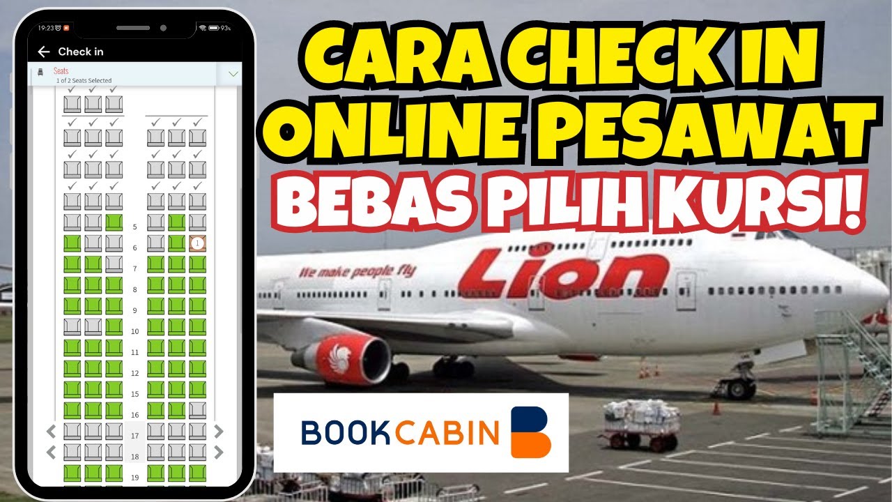 Cara Check In Online Pesawat Lion Air Di Aplikasi Book Cabin - Bebas ...
