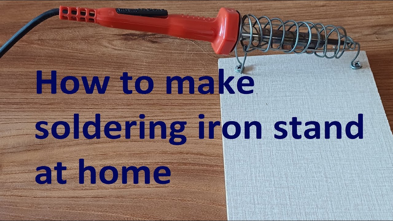 How to make soldering iron stand at home - YouTube