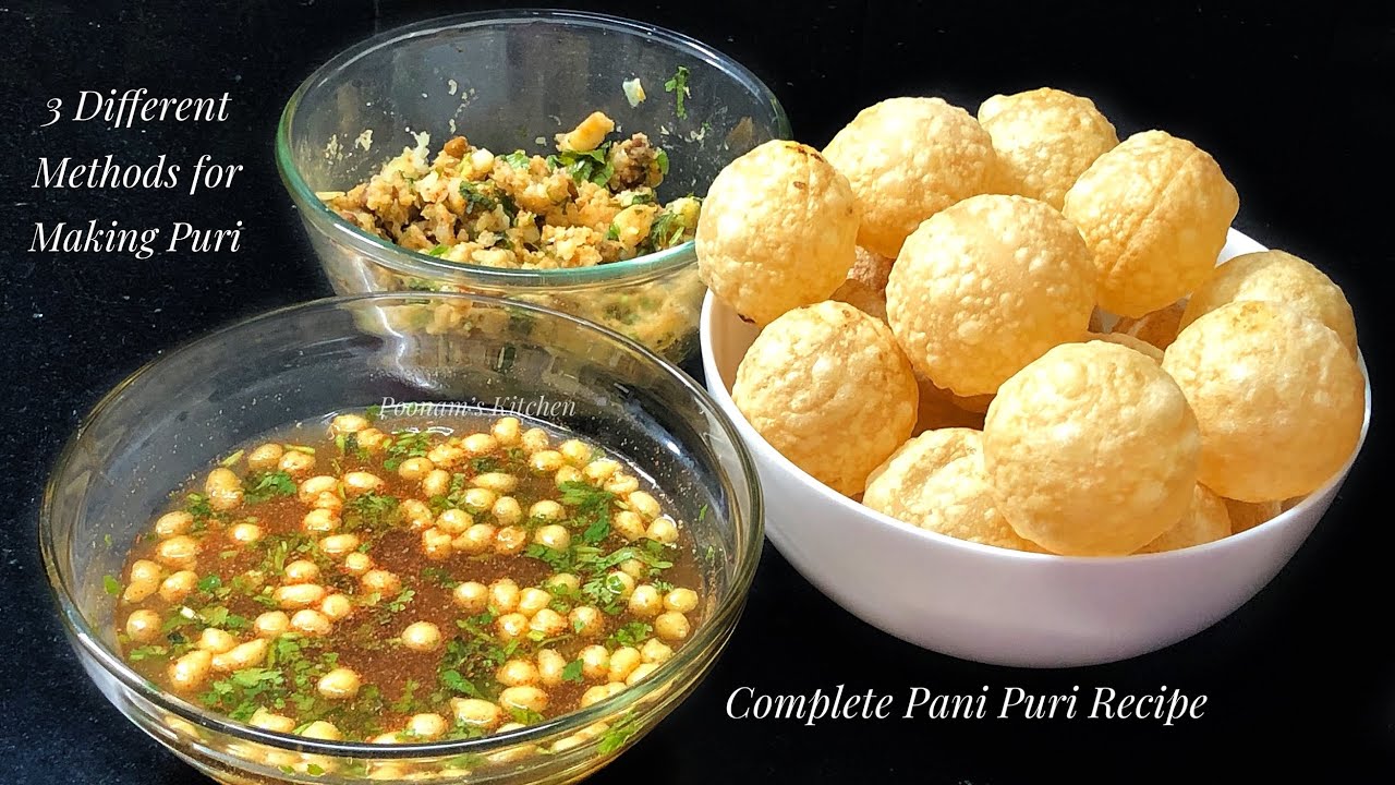 Most simple 3 methods to make Puri for Pani Puri at home-Perfect Crispy ...