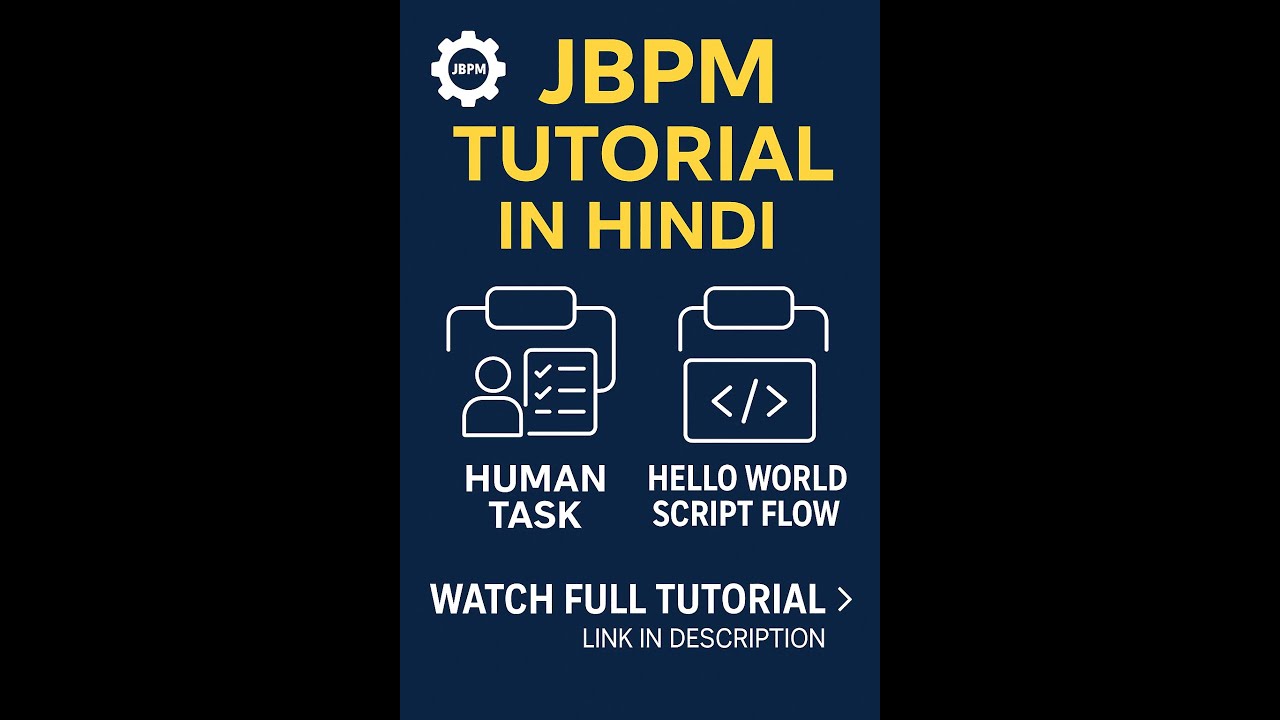 JBPM Tutorial in Hindi | Human Task + Hello World Script Flow (Shorts) - YouTube