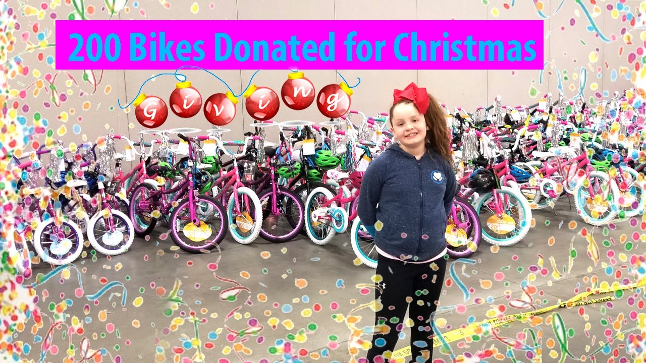 Over 200 bikes donated to kids for Christmas!! - YouTube