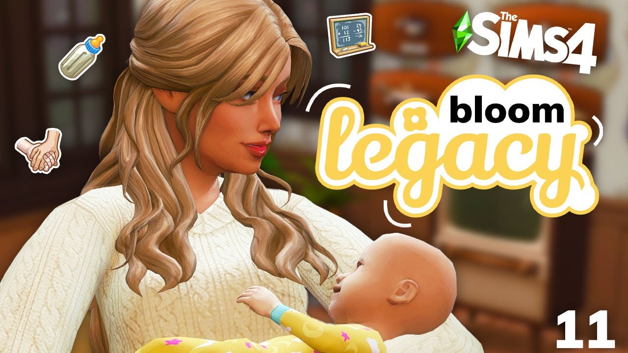 ZMIANA PRACY I NOWY CZŁONEK RODZINY 👪 Bloom Legacy Challenge 🌼 The Sims ...