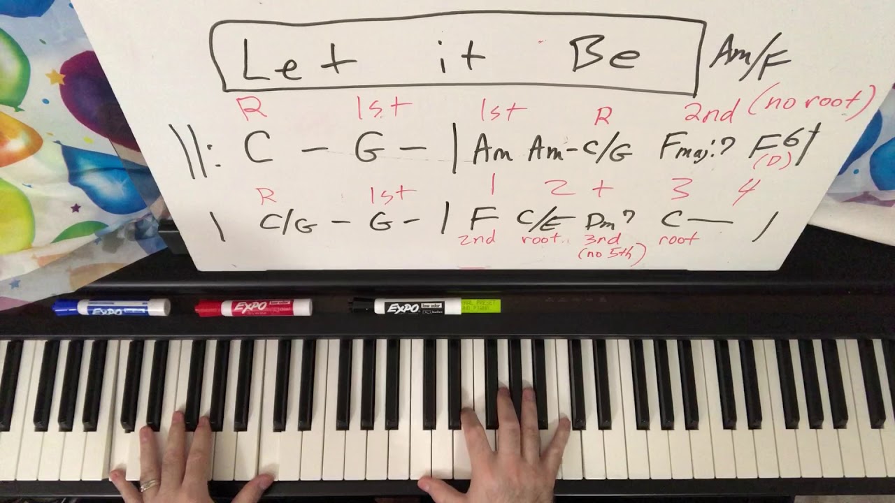Let It Be - Piano Tutorial (Intro / Verses) Beatles - Part 3 - Both ...