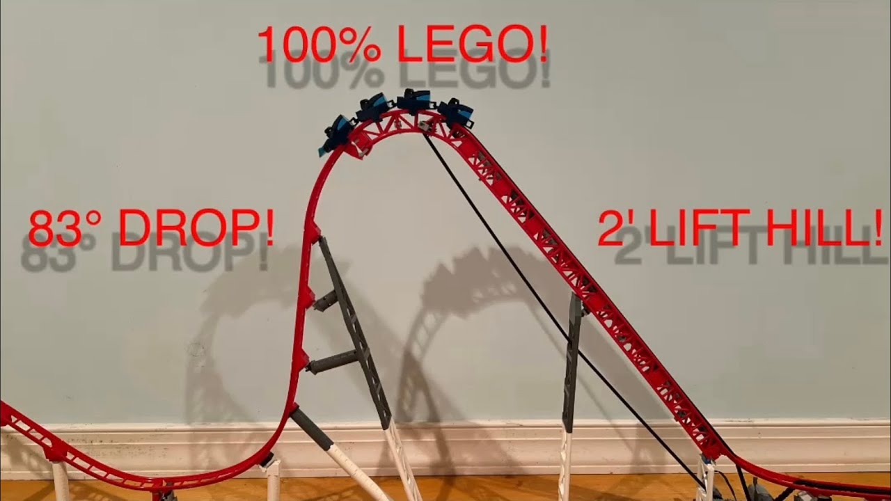 The final design for my custom LEGO Roller Coaster! - YouTube