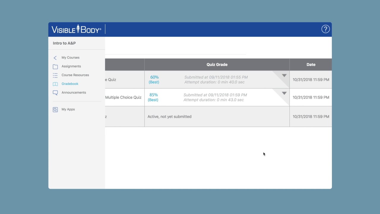 Check Your Grades | Visible Body Courseware - YouTube
