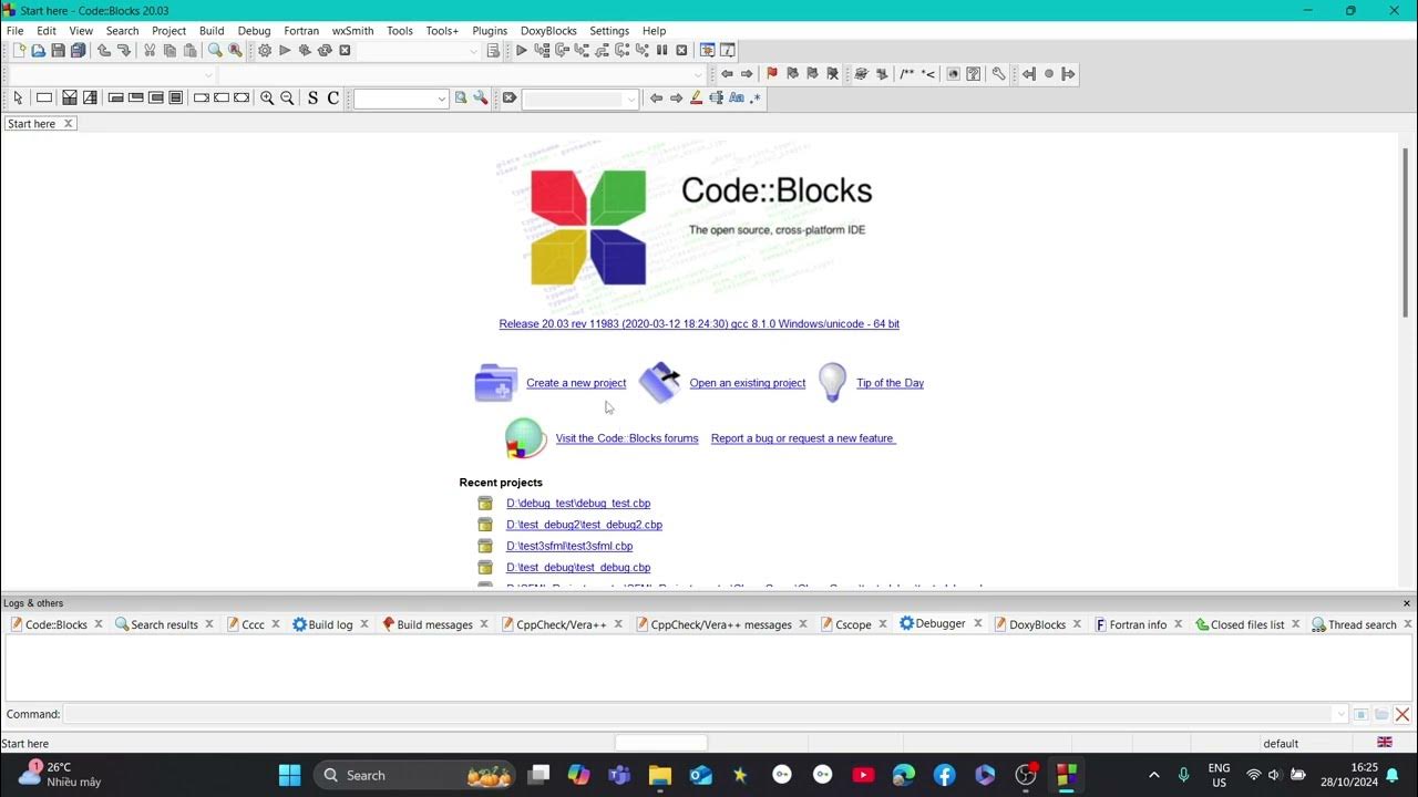 Video Tutorial on Using Debugging of Code::Blocks 20.03 - YouTube