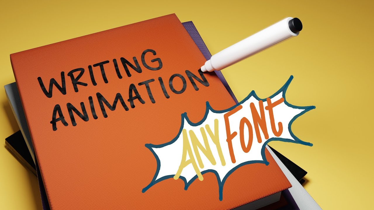 Writing animation with own font Blender 4.0.2 - YouTube