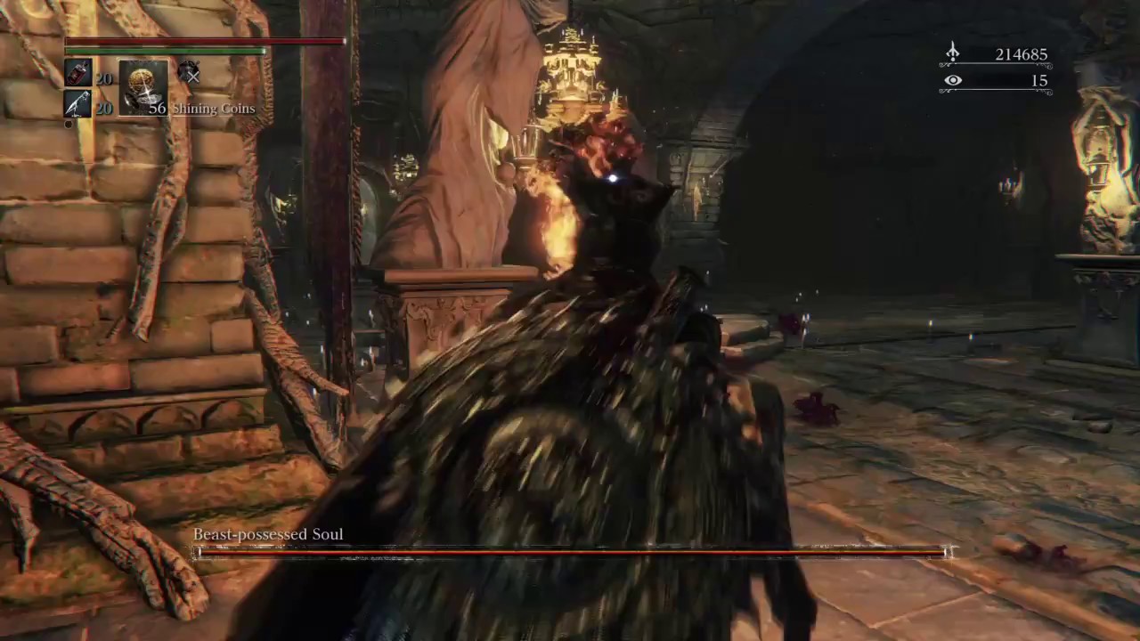 Bloodborne beast possessed soul - ailing loran chalice dungeon - YouTube