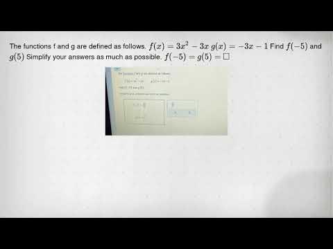 The functions f and g are defined as follows. f(x)=3x^2-3x g(x)=-3x-1 ...