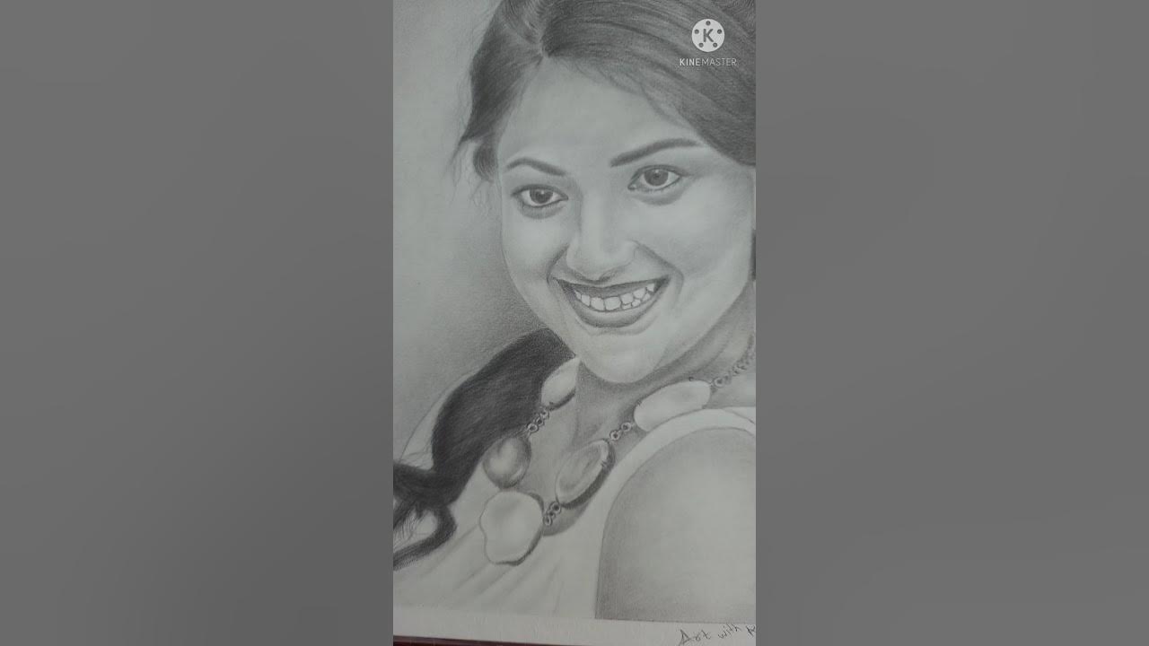 Keerthi Suresh short drawing video | Keerthi Suresh sketch short - YouTube